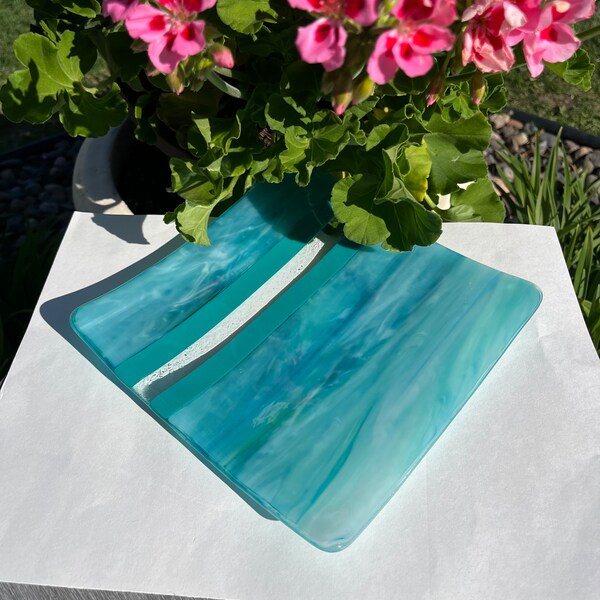 Fused Glass Plate Etsy