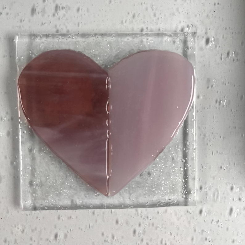 Artisan Fused Glass Heart Night Light - Etsy