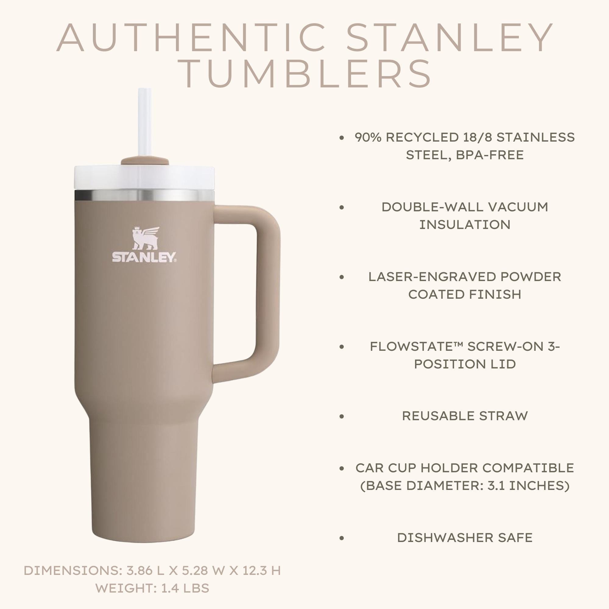Fuji Mum Engraved 40oz Tumbler | Stanley Quencher | With Handle Lid and ...