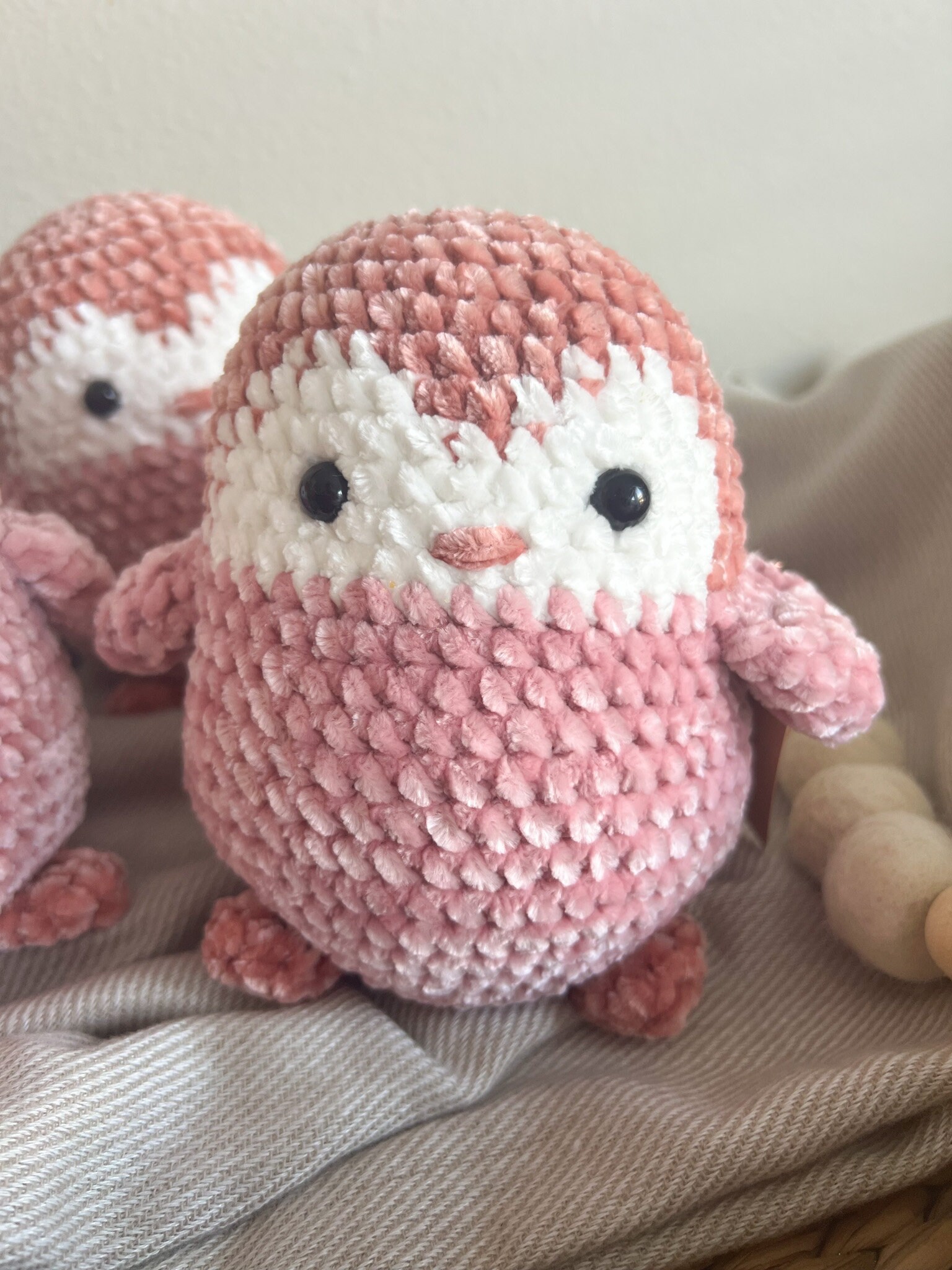 Pink Penguin Plushie Handmade Amigurumi Crochet - Etsy