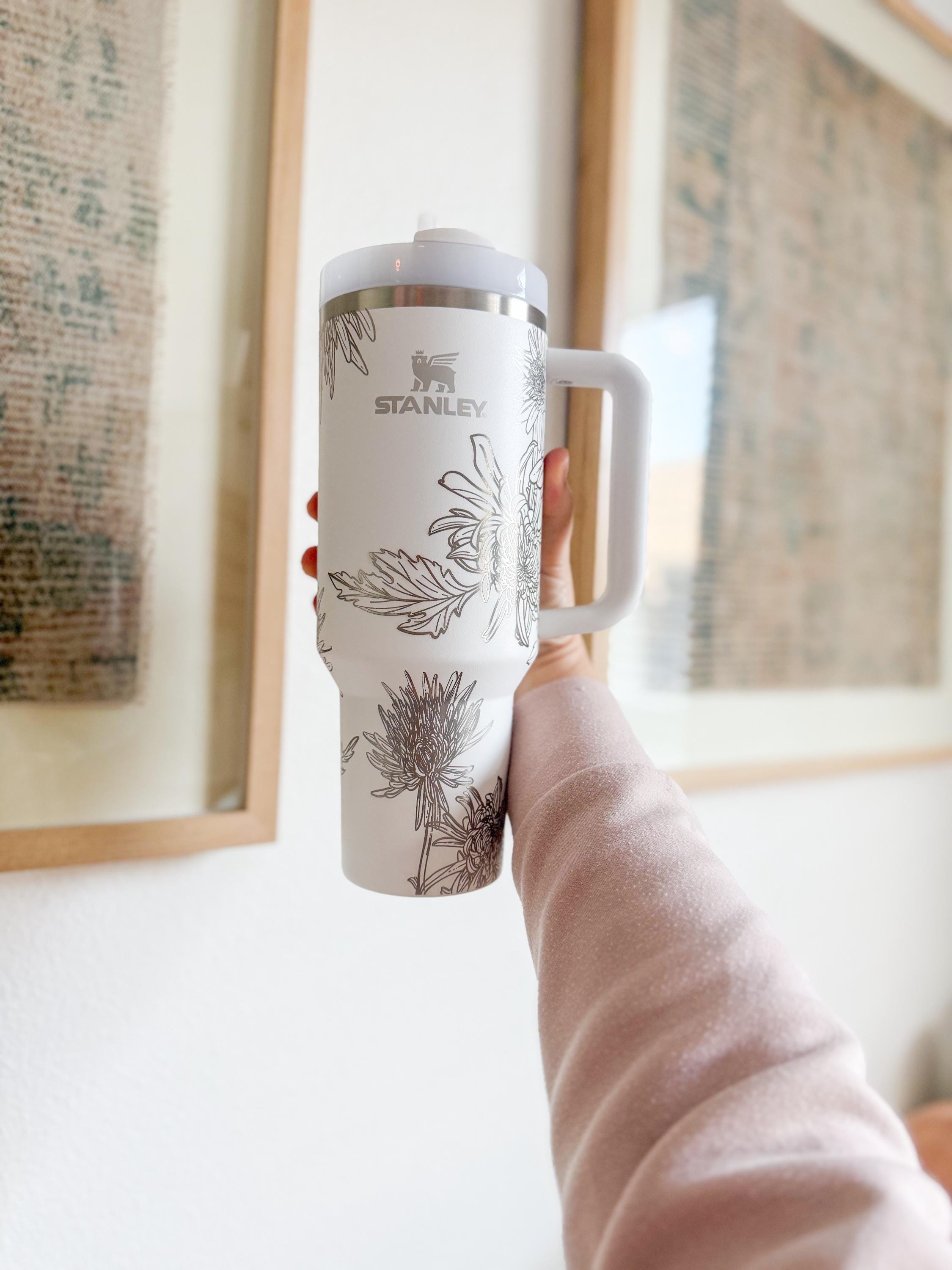 Fuji Mum Engraved 40oz Tumbler | Stanley Quencher | With Handle Lid and ...