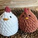 Chickens | Handmade Amigurumi Crochet Plushie | Chunky Chicken Plushie ...