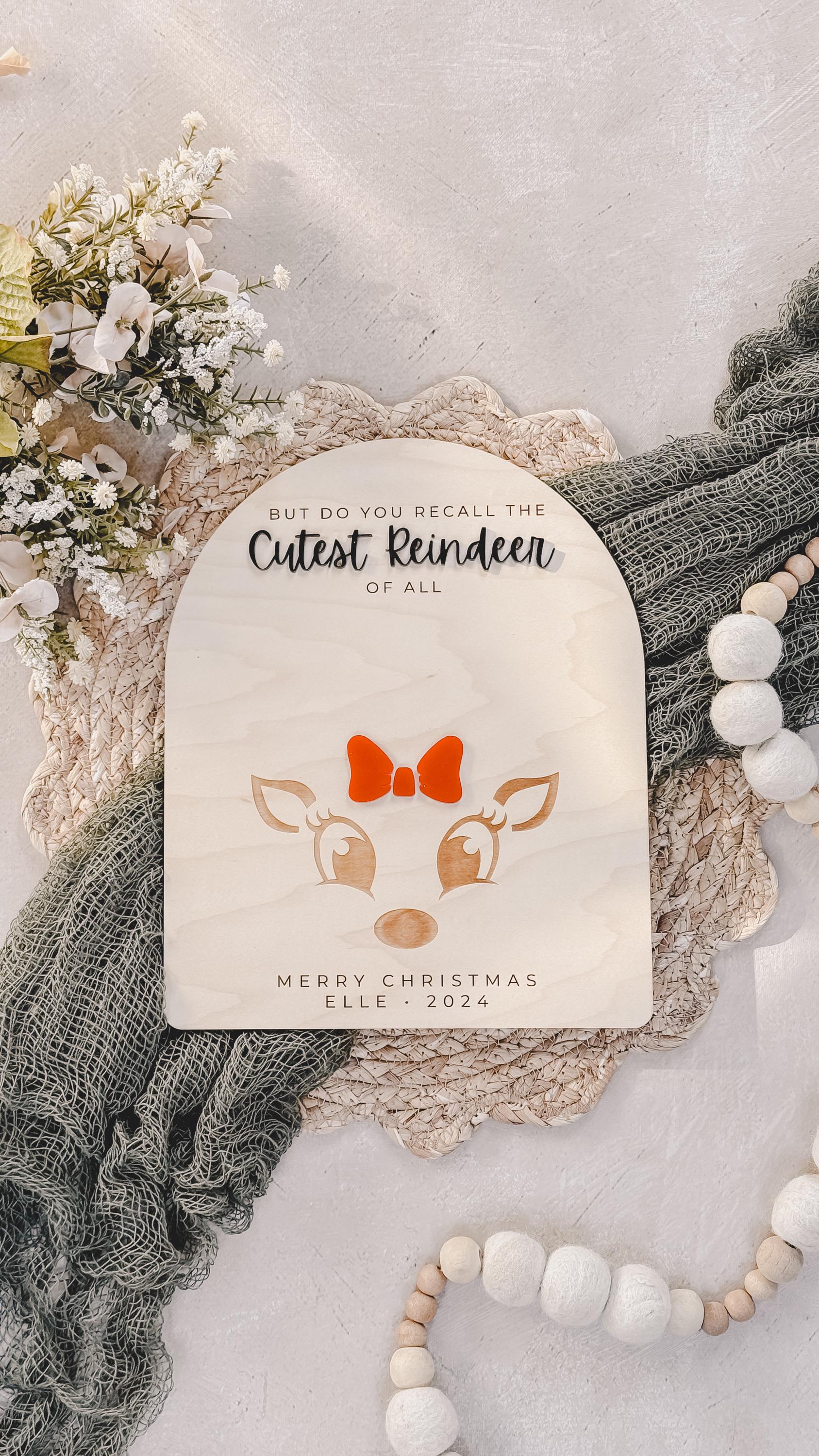 Christmas Footprint or Handprint Art Sign | Merry | Reindeer ...