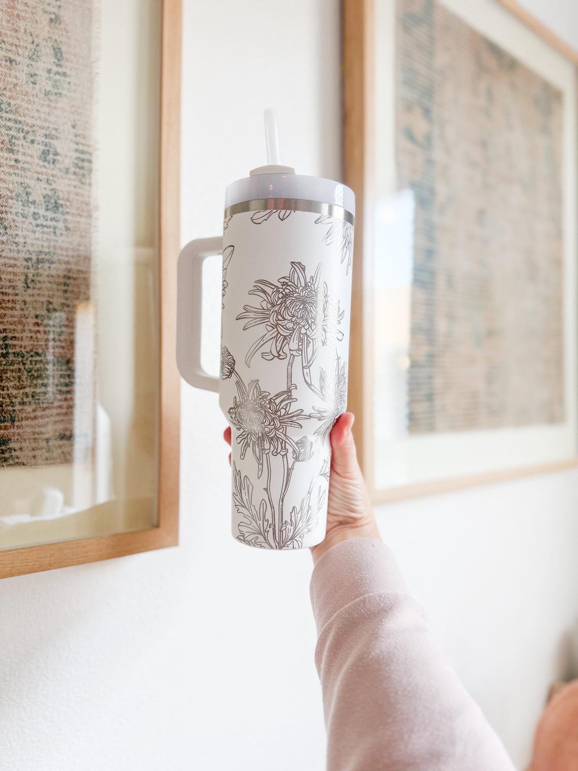 Fuji Mum Engraved 40oz Tumbler | Stanley Quencher | With Handle Lid and ...