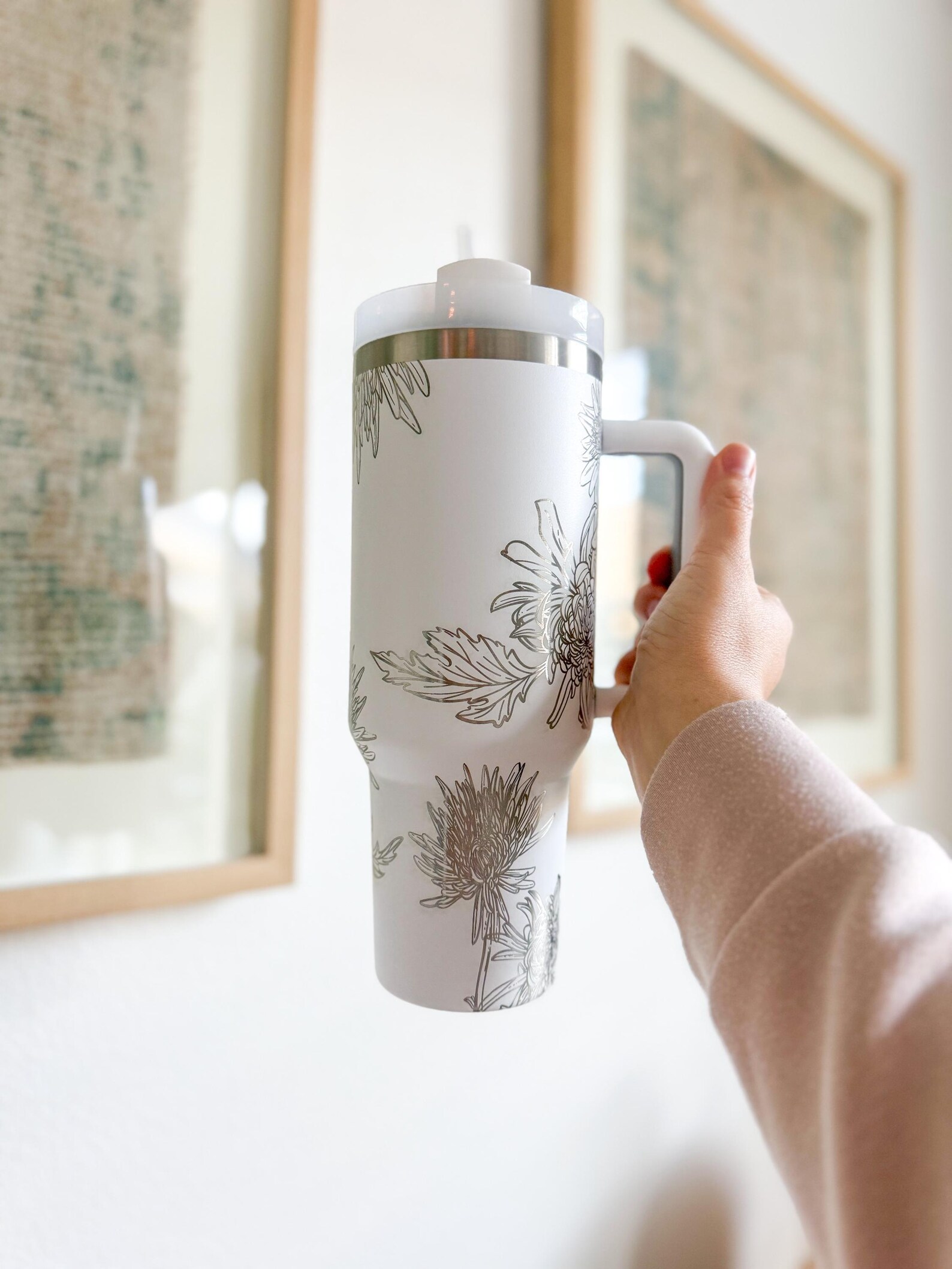Fuji Mum Engraved 40oz Tumbler | Stanley Quencher | With Handle Lid and ...