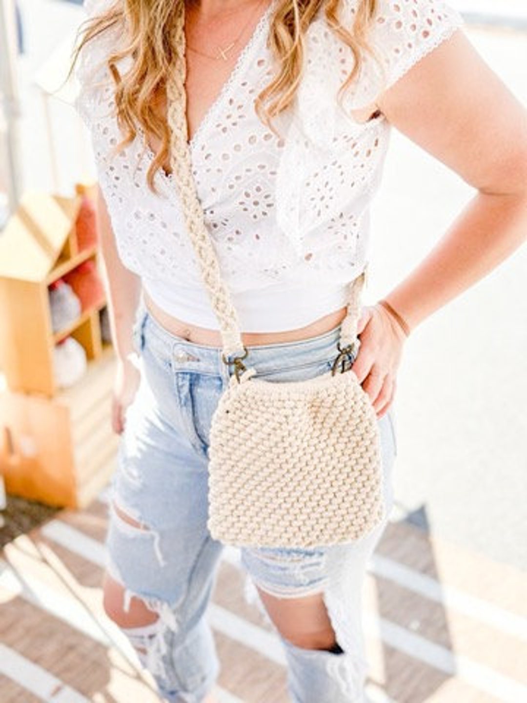 Handmade Macrame Draw-string Purse - Etsy