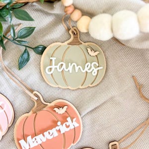 Halloween Gift Boo Basket Name Tag | Kids Candy Bag Custom Nametag ...