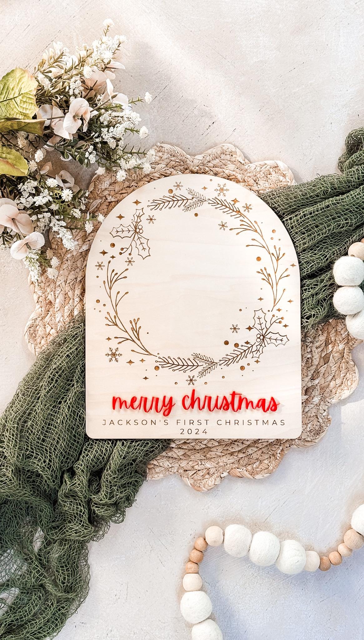 Christmas Footprint or Handprint Art Sign | Merry | Reindeer ...