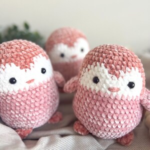 Pink Penguin Plushie Handmade Amigurumi Crochet - Etsy