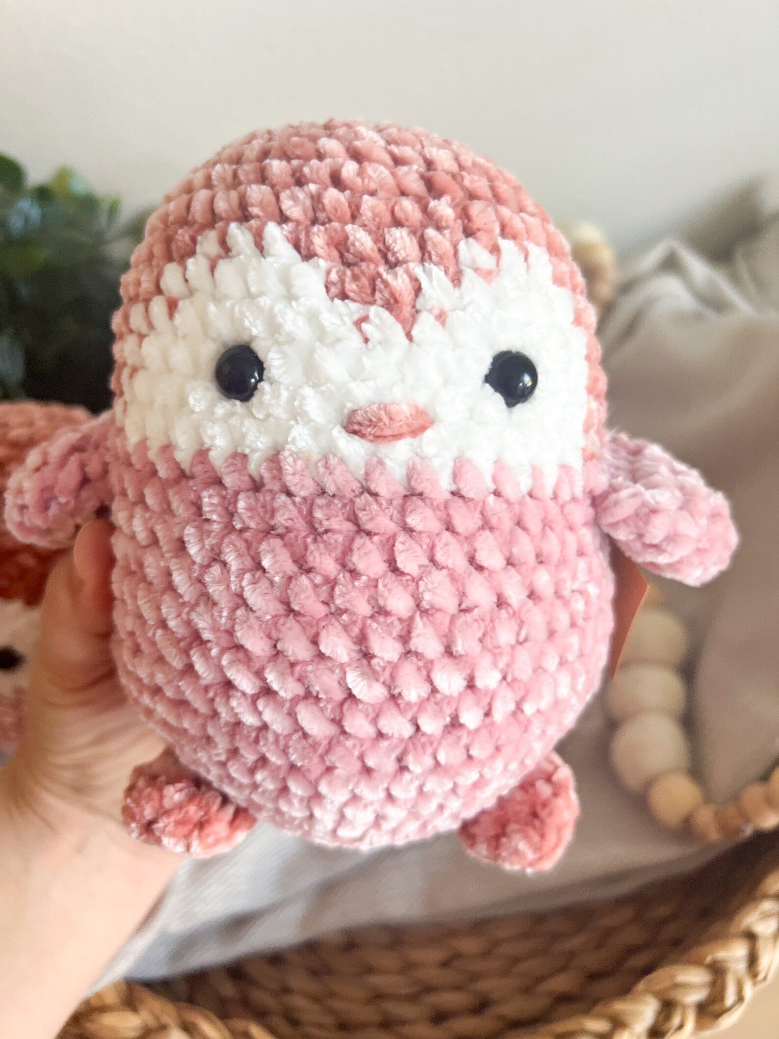 Pink Penguin Plushie Handmade Amigurumi Crochet - Etsy