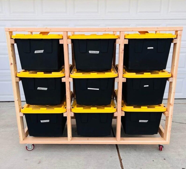 Custom Tote Storage Unit Plans & Materials List - Etsy