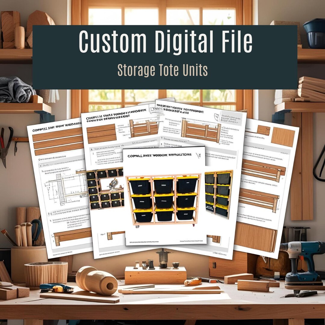 Custom Tote Storage Unit Plans & Materials List - Etsy