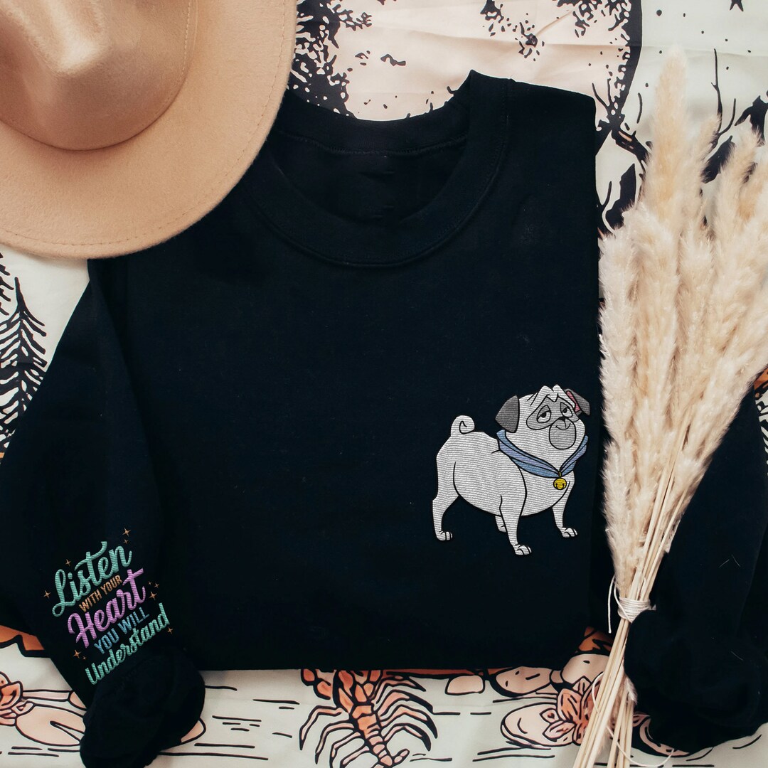 Embroidered Percy Dog Listen With Your Heart Sweatshirt, Pocahontas ...