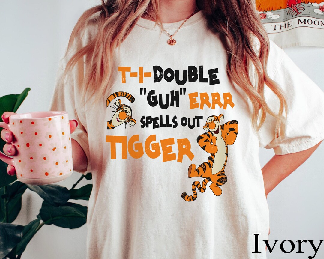 Retro Tigger Spells Out Tigger Comfort Colors Shirt, Winnie the Pooh ...