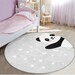 Panda Round Ruganimal Print Carpetadorable Panda Rugsnursery Area ...