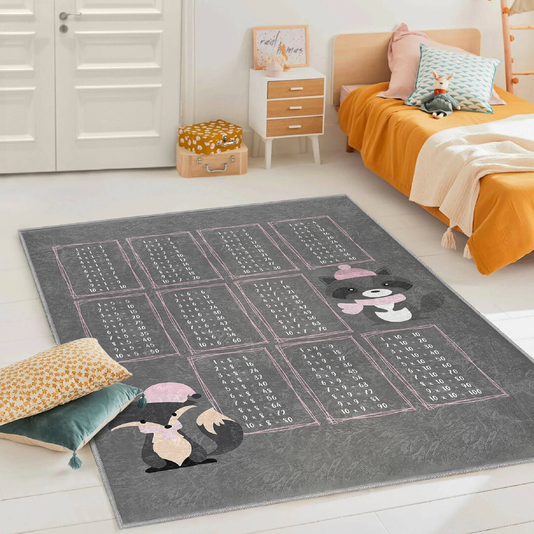 Educational Math Rugtimes Table Floor Matclasroom Multiplication ...