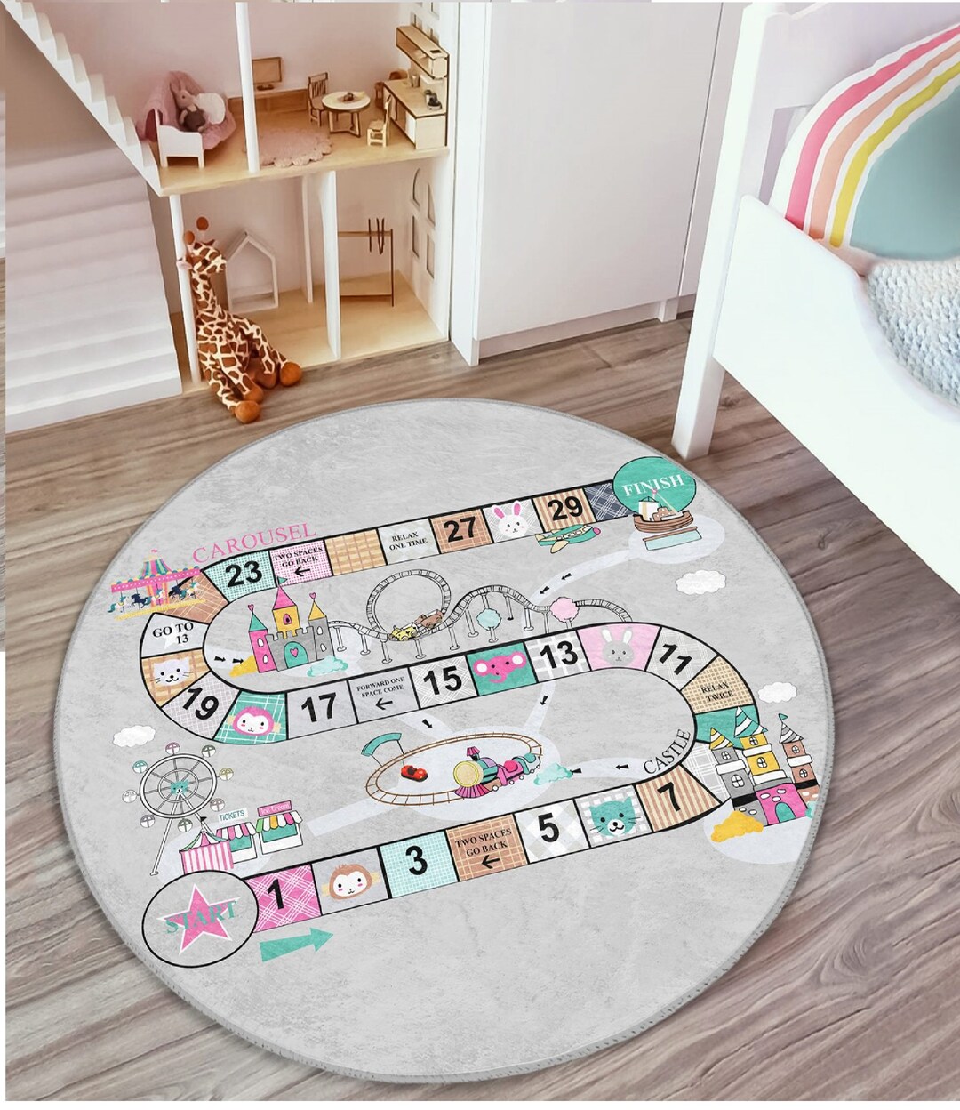 Anti-slip Number Learning Rugkids Education Nursery Carpetgame Cube ...