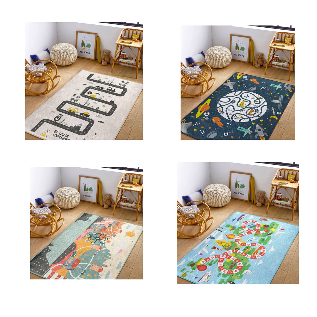 Traffic Sign Area Rugspace Themed Rugsamusement Park Carpetnumber ...