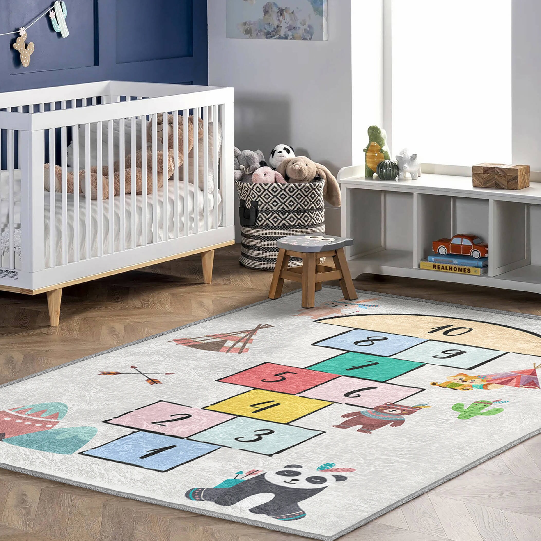 Educational Play Rugkids Activity Non-slip Matwildlife Children Room ...