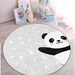 Panda Round Ruganimal Print Carpetadorable Panda Rugsnursery Area ...