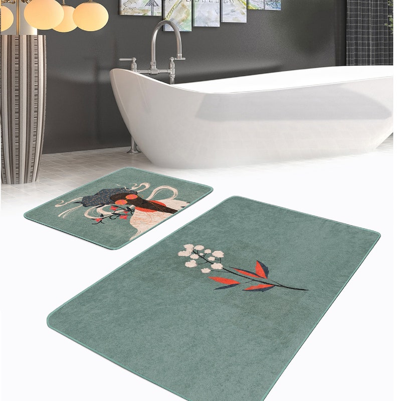 Green Bath Mat - Etsy