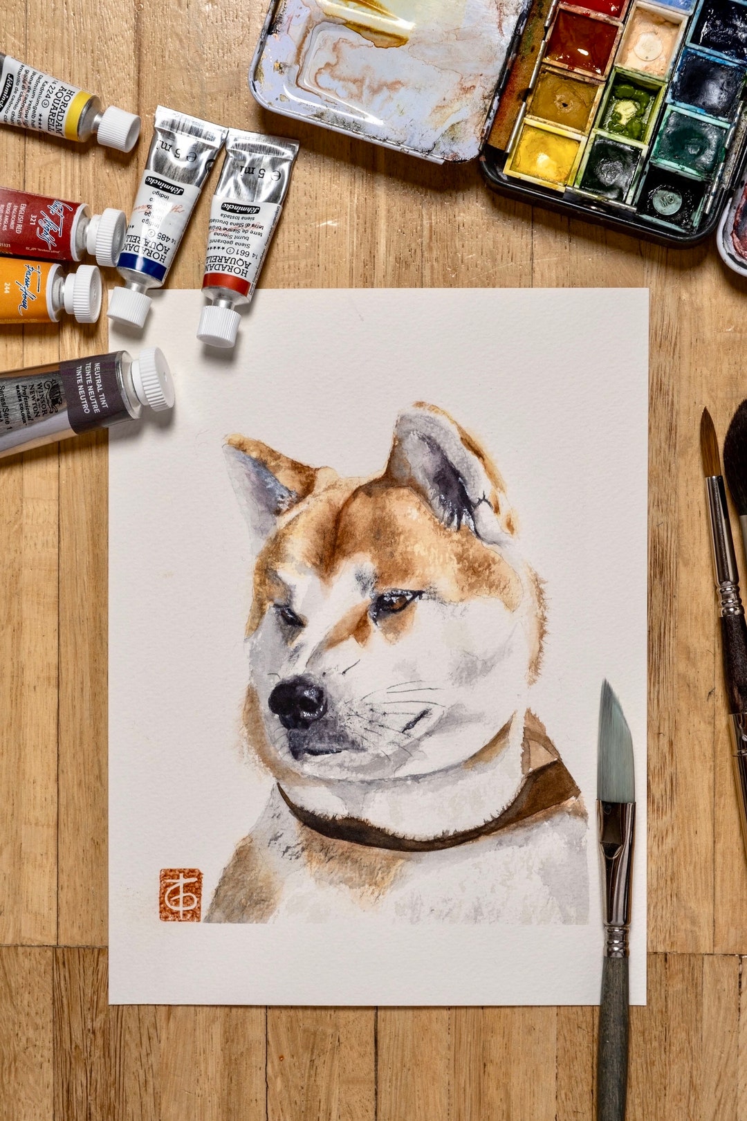 Custom Original Custom Watercolor Painting of Your Pets Hand - Etsy
