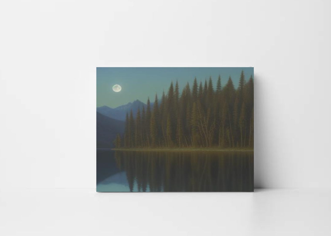 Midnight on the Lake - Etsy