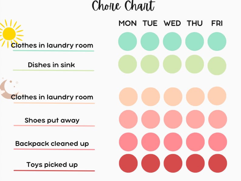 Chore Chart - Etsy
