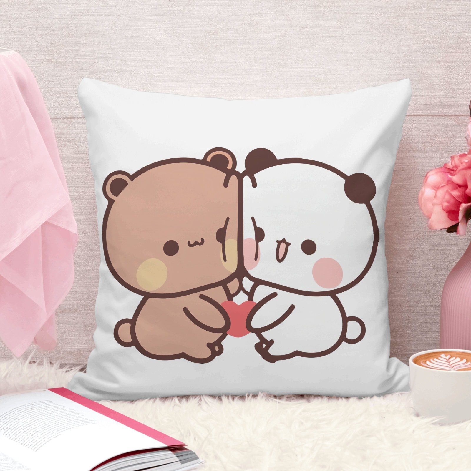 Bubu & Dudu Faux Suede Pillow Charming Character Cushion - Etsy