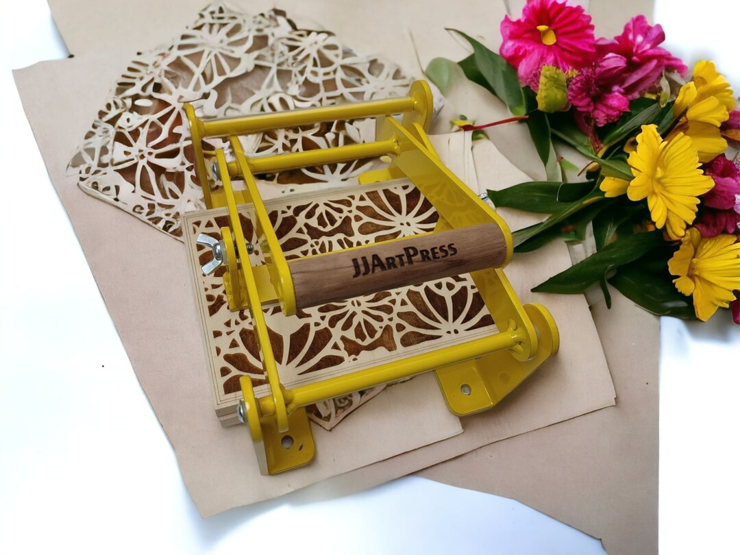 Hand Press Mackine, Printing Machine, Printmaking Press, Yellow Press ...