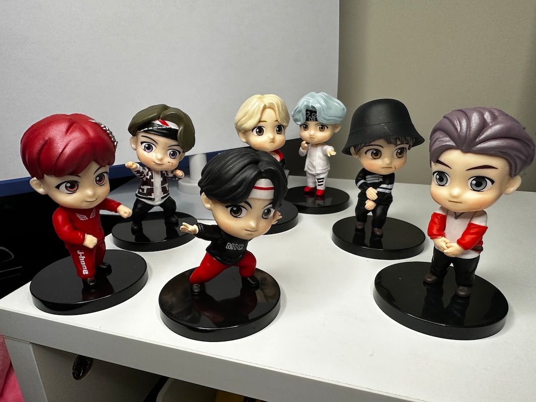 7pcs BTS Cake Topper Decorations Children Mini Toys Cupcake Topper for ...