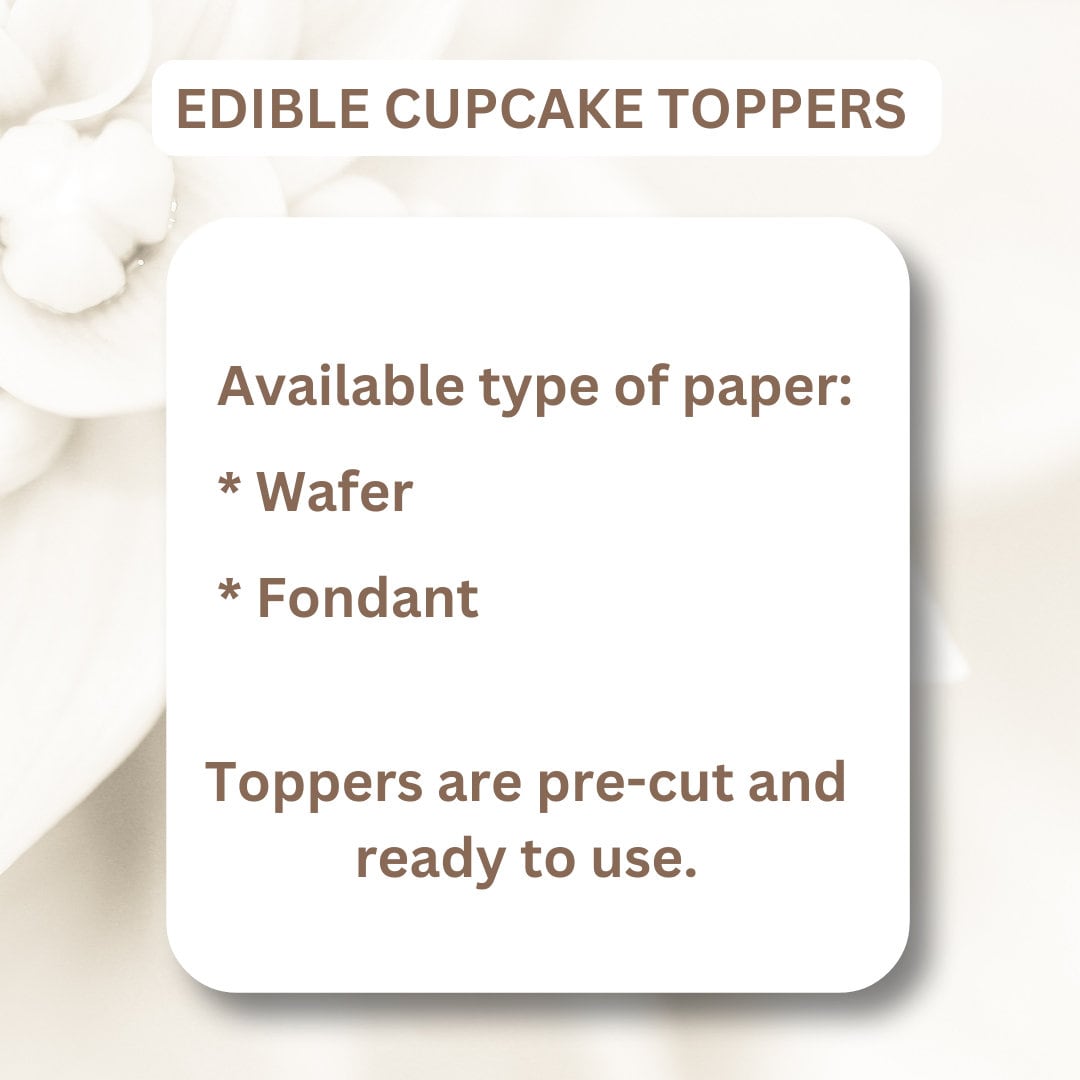 20 Custom Edible 2'' Cupcake Toppers - Etsy