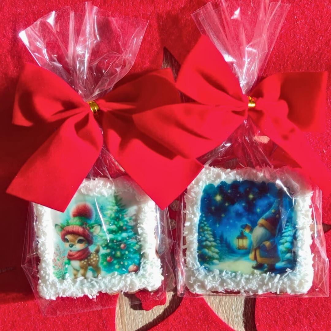 Christmas Edible Image Toppers, Square Images for Festive Cookie or ...