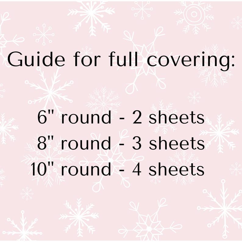 Christmas Snowflakes Edible Sheet, Wafer Paper or Frosting Sheet - Etsy