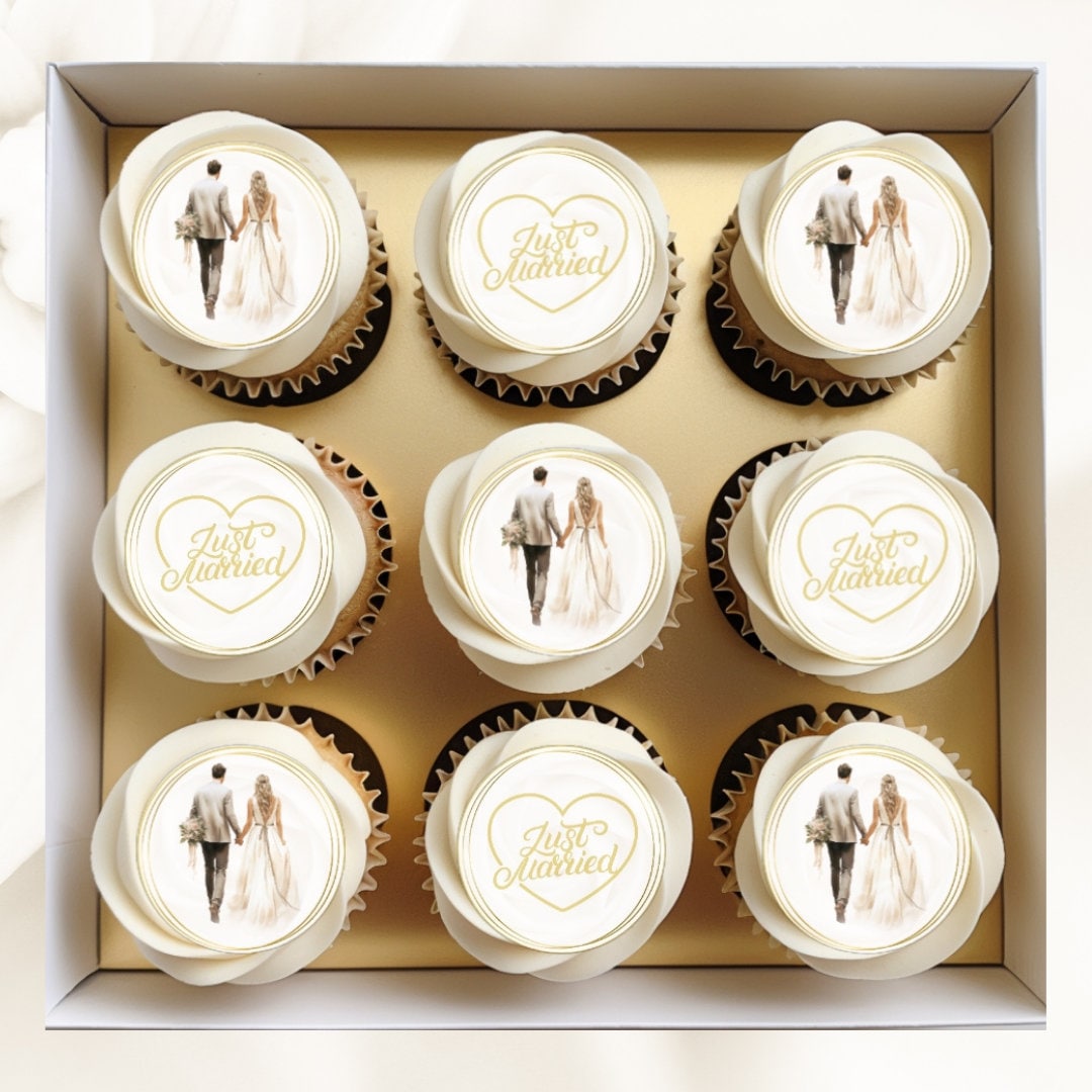 Wedding Edible Cupcake Toppers - Etsy