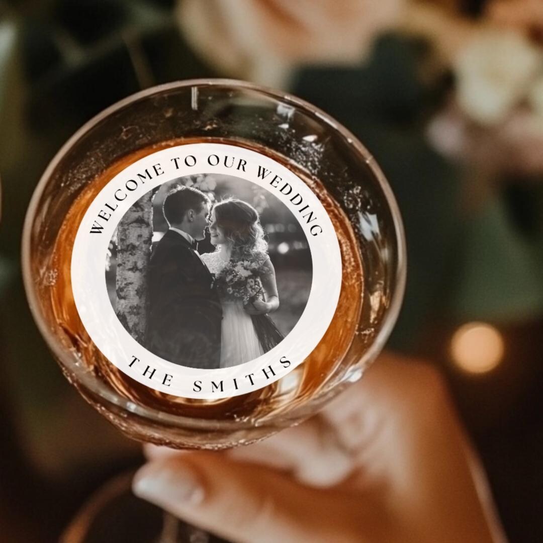 Personalized Edible Drink Topper for Weddings, Engagement Party ...