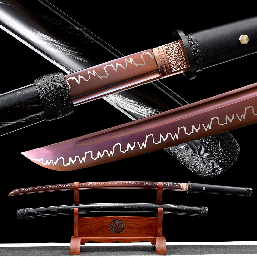 Roasted Purple Blade Katana,handmade Samurai Swords,collectibles ...