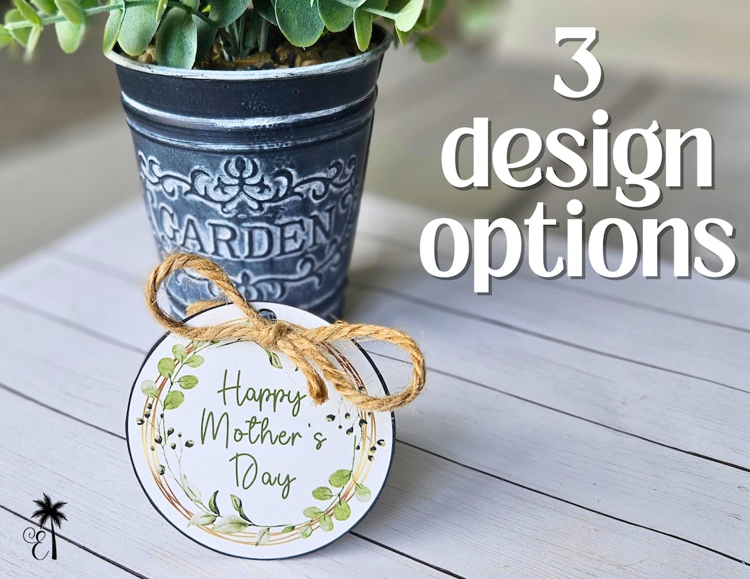 Floral Mother's Day Gift Tags, Printable Round Tags (digital Download ...