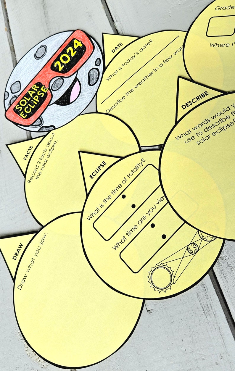 Solar Eclipse 2024 Memory Book, Printable Total Solar Eclipse Download ...