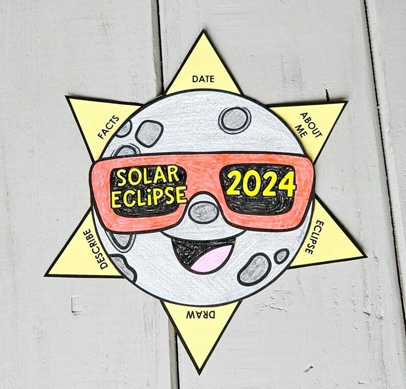 Solar Eclipse 2024 Memory Book, Printable Total Solar Eclipse Download ...