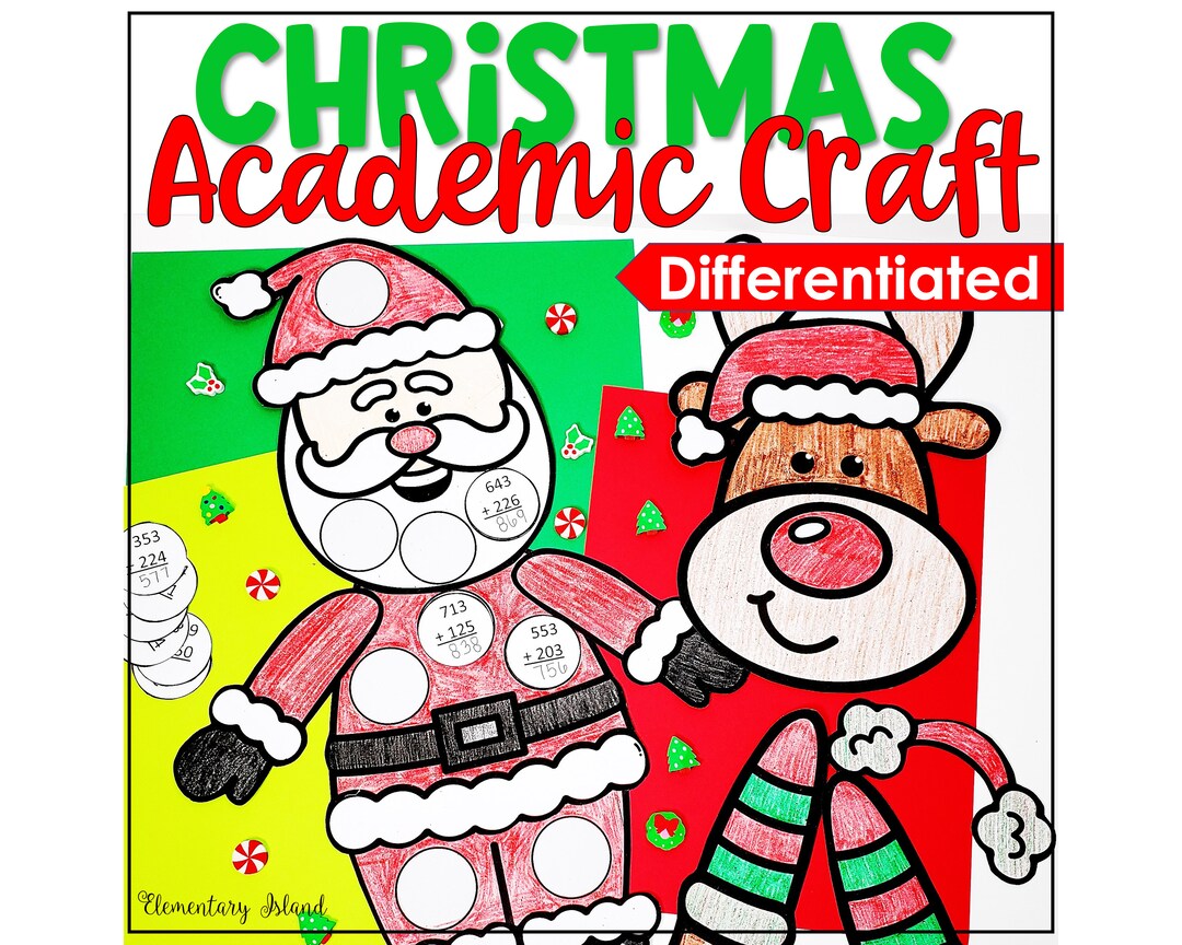 December Math Craft, Christmas Classroom Craftivity, Christmas Math ...