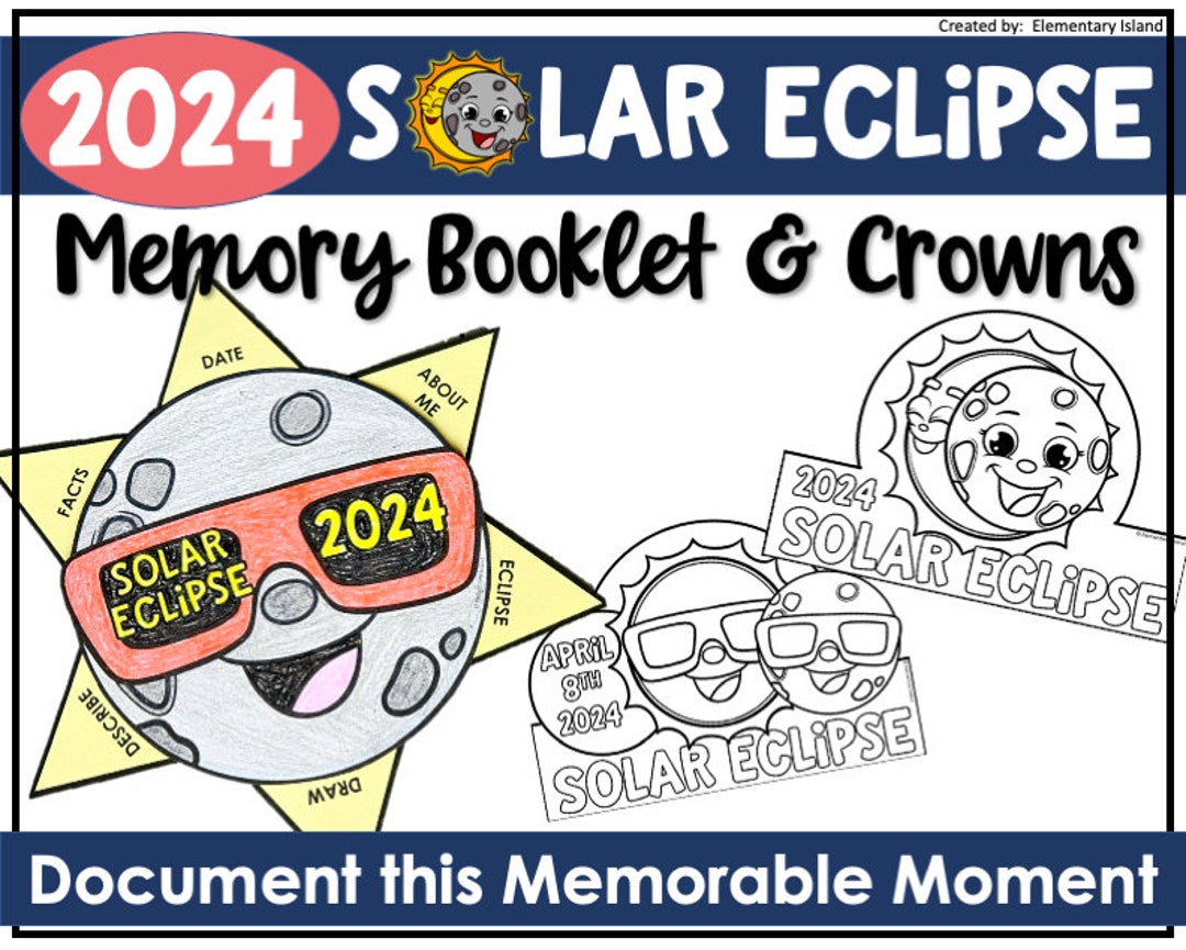 Solar Eclipse 2024 Memory Book, Printable Total Solar Eclipse Download ...