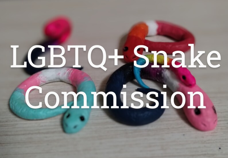 LGBTQ Clay Snake Commission - Etsy