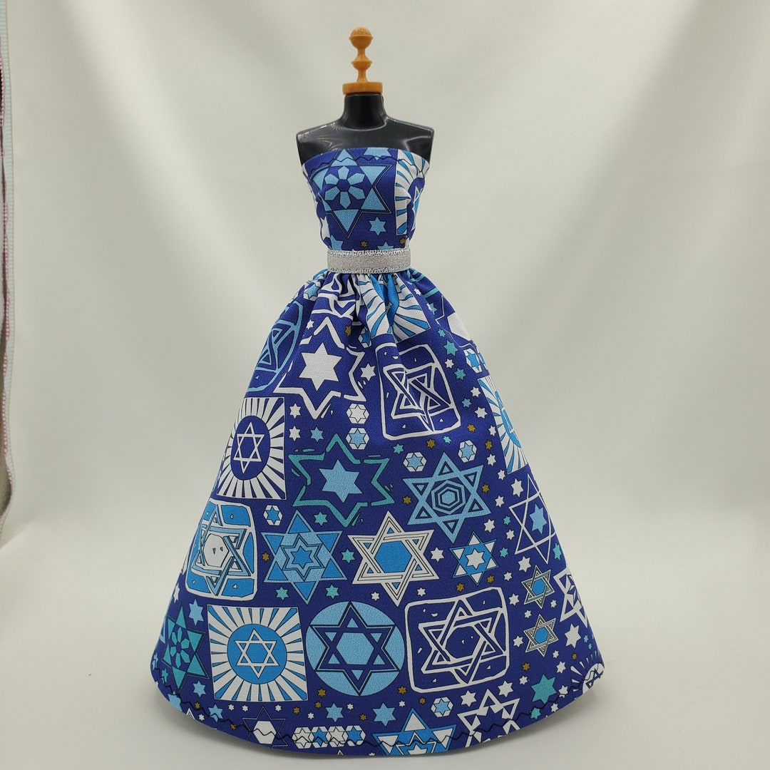Jewish Doll Dress Ball Gown, Handmade 11.5 Inch Fashion Doll Clothes, 1 ...