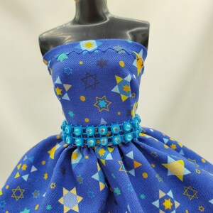 Jewish Doll Ball Gown Dress and Feather Boa, Handmade 11.5 Inch Fashion ...