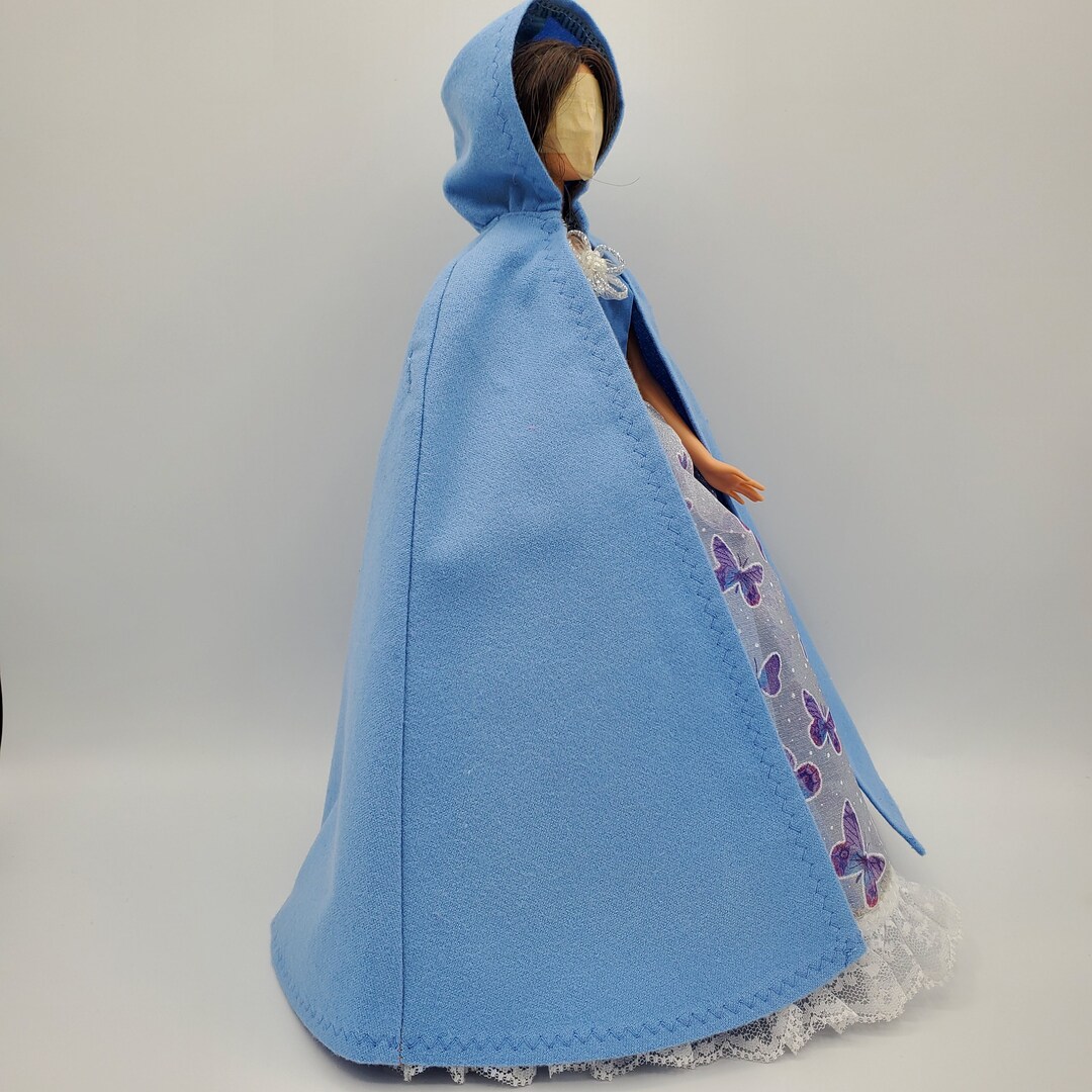 Hooded Doll Cape, Handmade 11.5 Inch Fashion Doll Clothes, Retro Mod ...