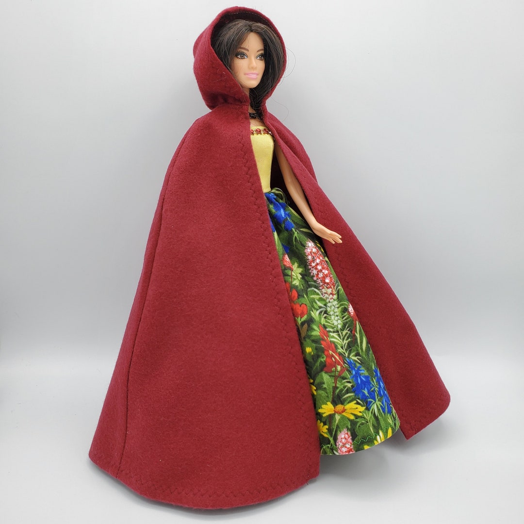 Handmade Red Hooded Doll Cape: 11.5 Inch Fashion Doll Clothes - Etsy