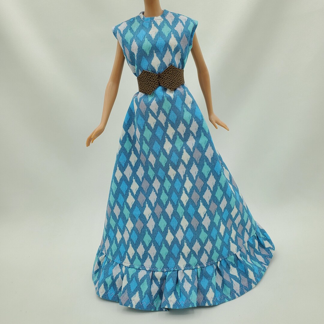 Handmade 1970s Mod Doll Dress: Geometric Print Sundress - Etsy