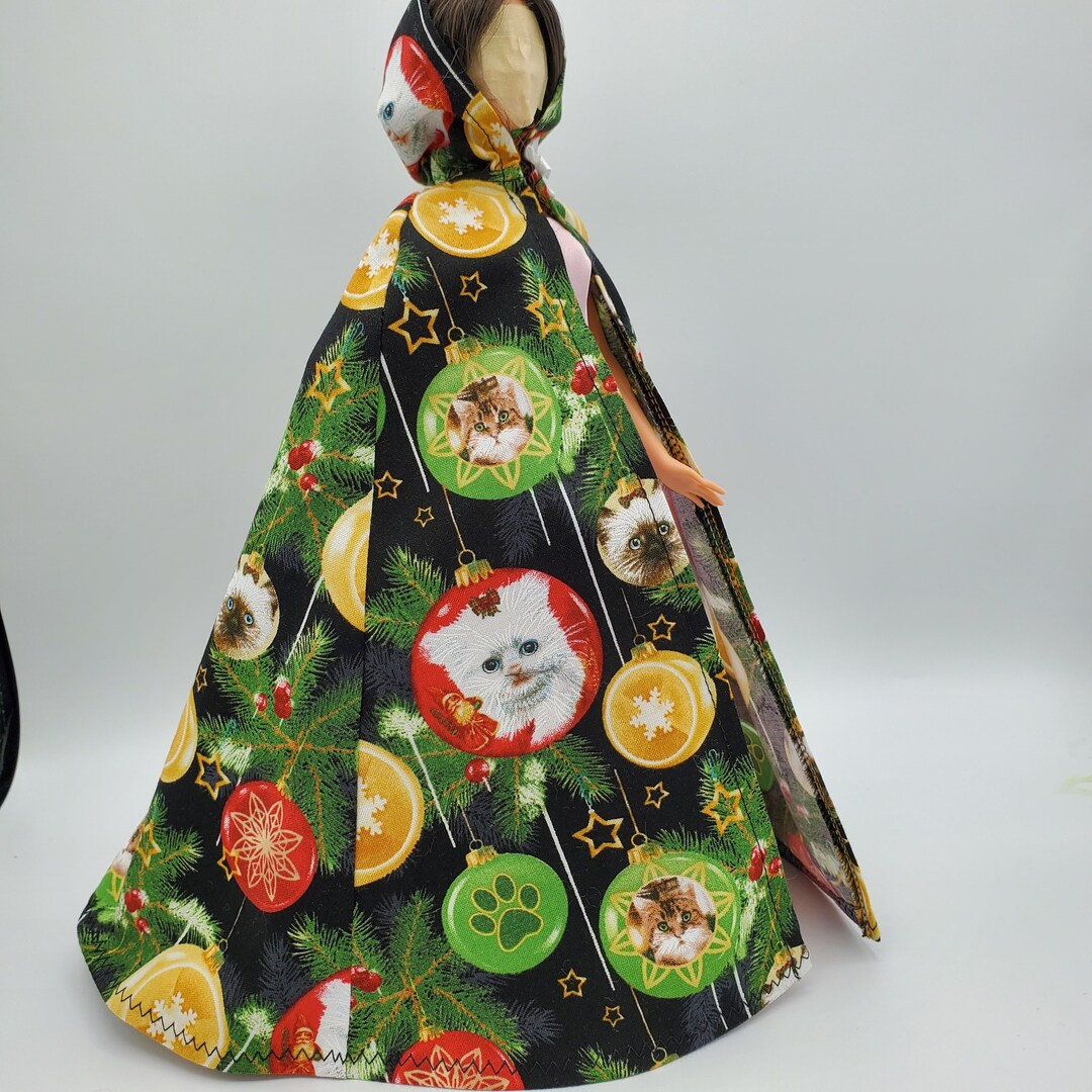 Hooded Doll Cape, Handmade 11.5 Inch Fashion Doll Clothes, Retro Mod ...