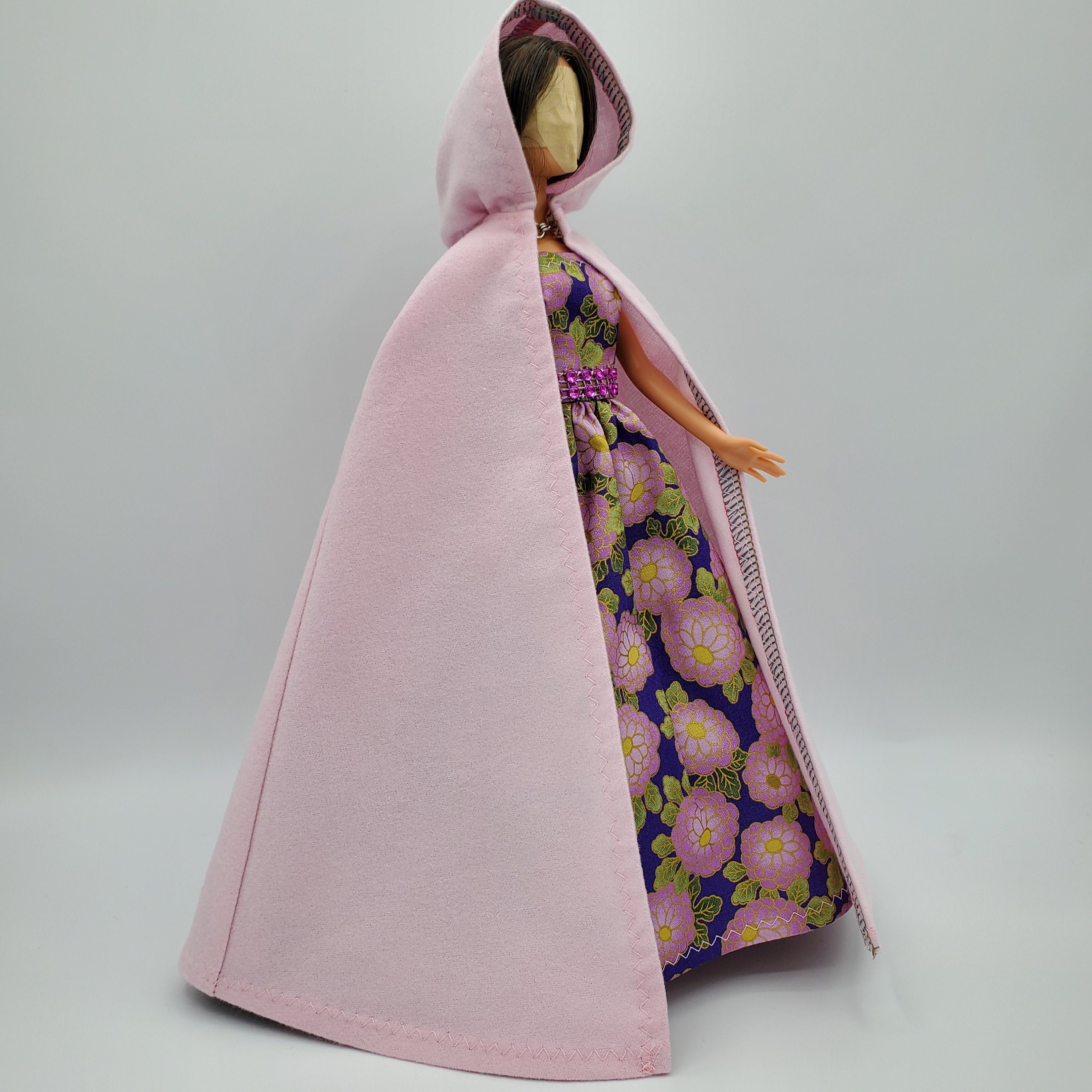 Hooded Doll Cape, Handmade 11.5 Inch Fashion Doll Clothes, Retro Mod ...